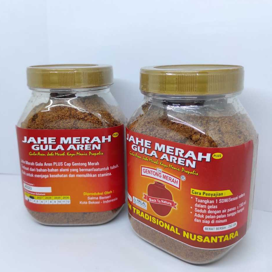 Jual Jahe Merah Plus Gula Aren Kayu Manis Propolis Cap Gentong Merah ...