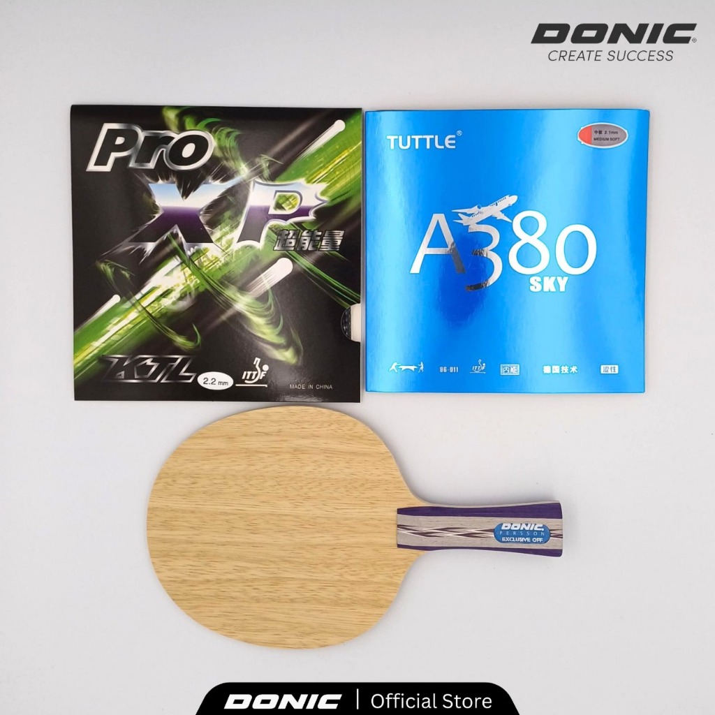 Jual Paket Bat Tenis Meja Donic Persson Exclusive Offensive plus karet KTL & A380 Set | Shopee ...