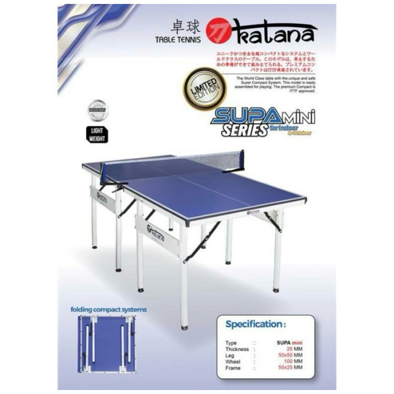 Jual Meja Pingpong Tenis Meja Katana Supa Mini Import | Shopee Indonesia