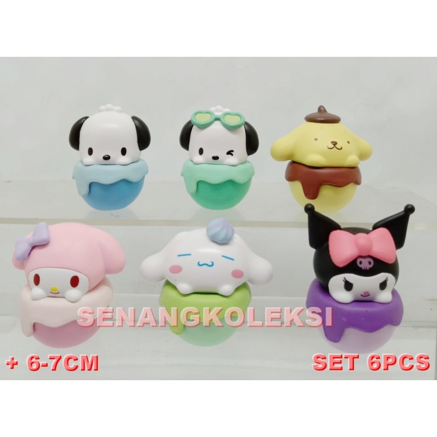 Jual Figure Sanrio MOETH Kuromi My Melody pom pom purin Cinnamoroll Set 6 | Shopee Indonesia