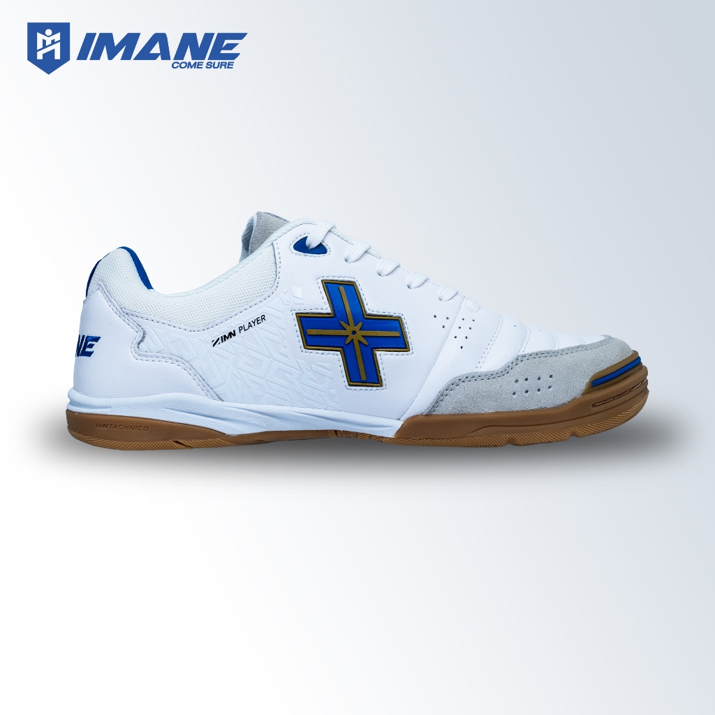 Jual IMANE FUTSAL SHOES 5-PRO CLASSIC SERIES WHITE-BLUE | Shopee Indonesia