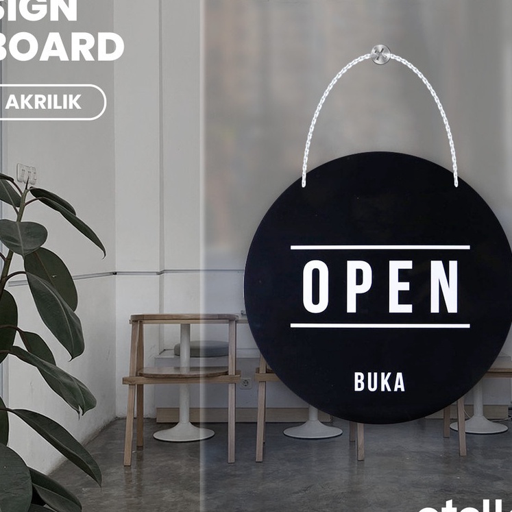 Jual Terbaru Open Closed Gantungan Sign Cafe Signage Akrilik Toko ...