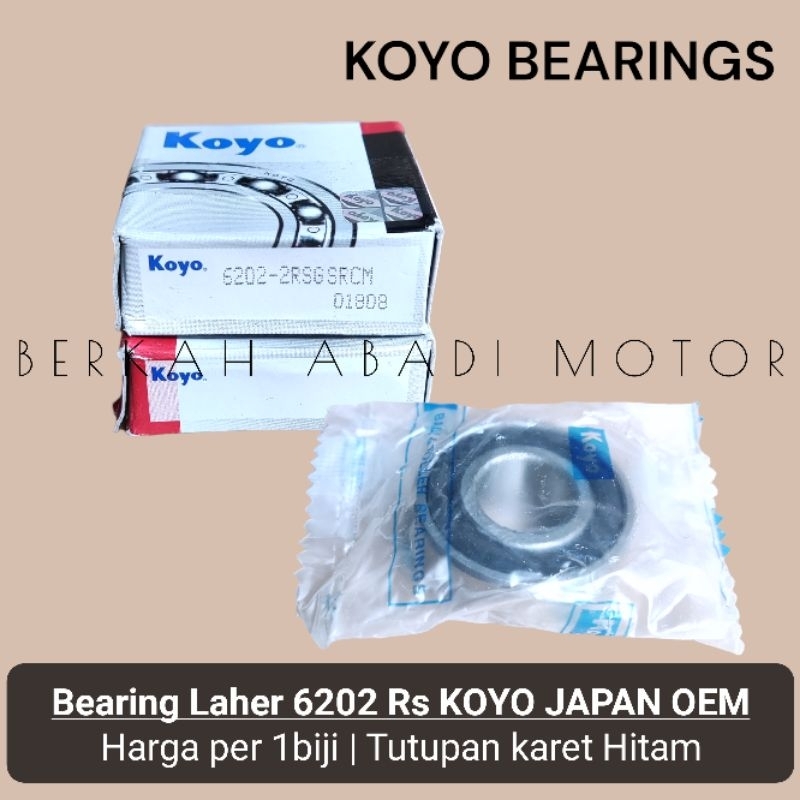 Jual Bearing 6202 Rs tutup Karet KOYO JAPAN OEM | Bering 6202 Laker ...