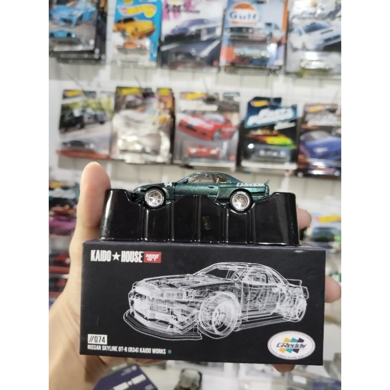 Jual Diecast Mini GT Kaido House Nissan Skyline GTR R34 Greddy Green no ...