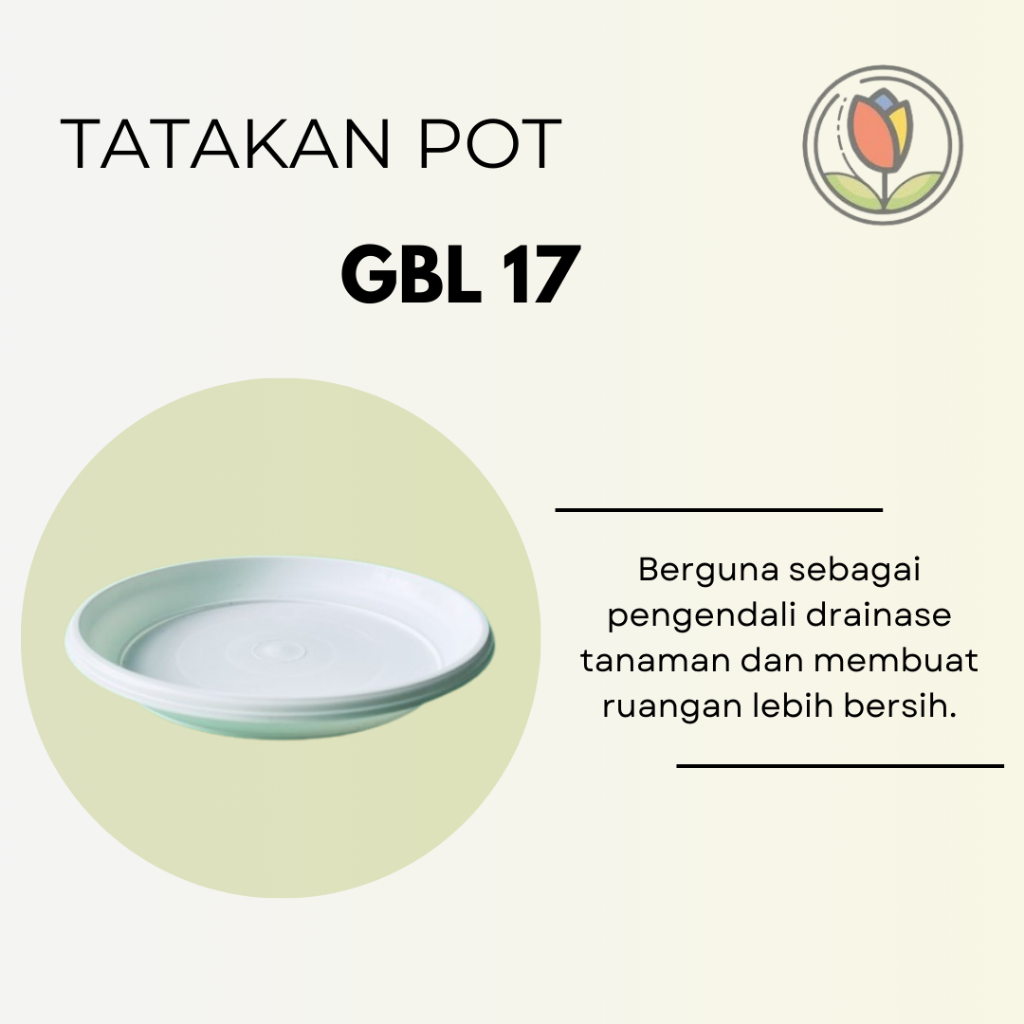 Jual Tatakan Pot Bunga | Tatakan GBL 17 | Putih | Shopee Indonesia