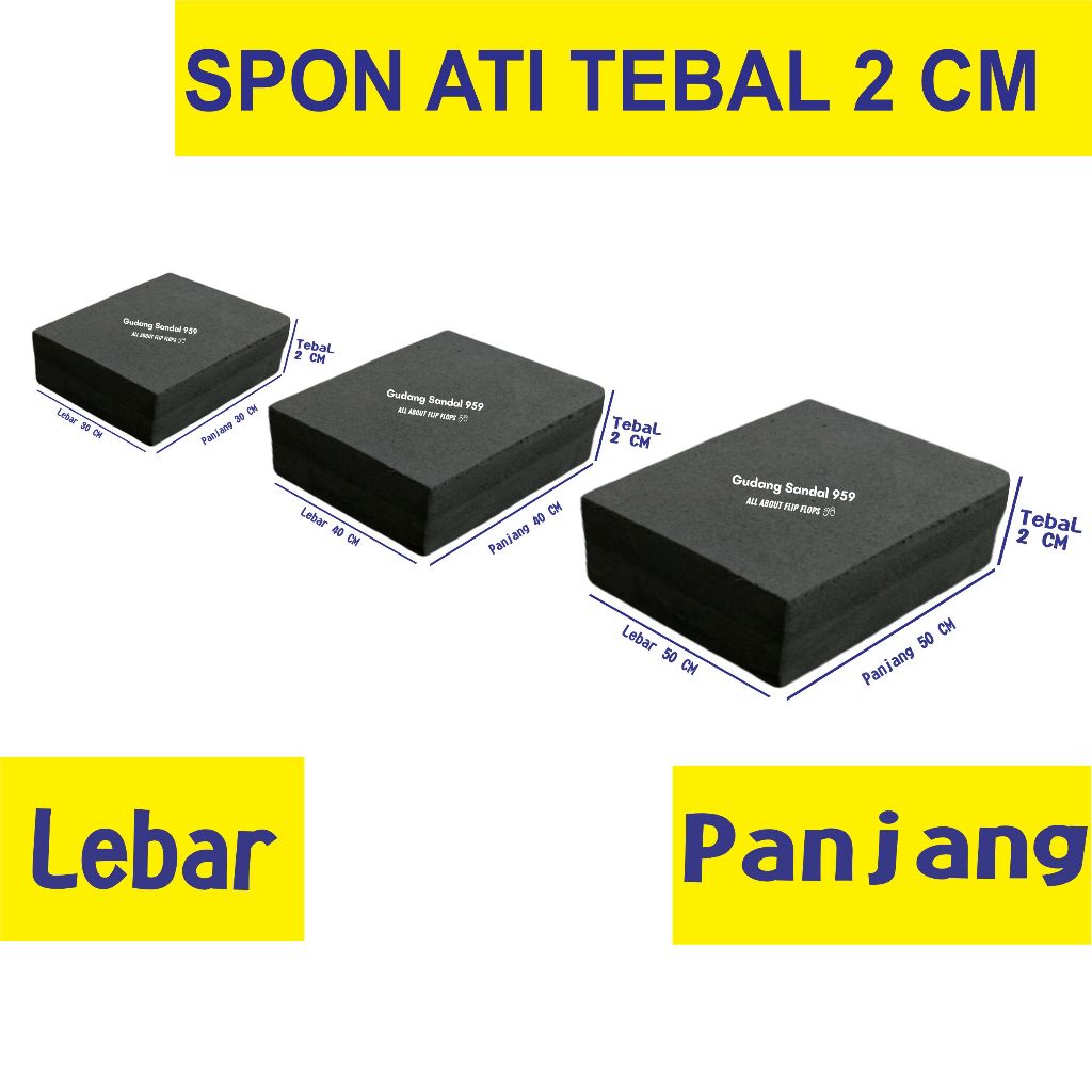 Jual SPON ATI / BUSA ATI / SPON EVA TEBAL 2 CM WARNA HITAM BENTUK ...