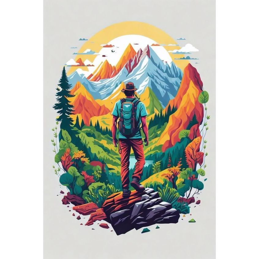 Jual Sablon DTF Stiker Sablon Setrika Tema Adventure Alam Ukuran +_15cm ...