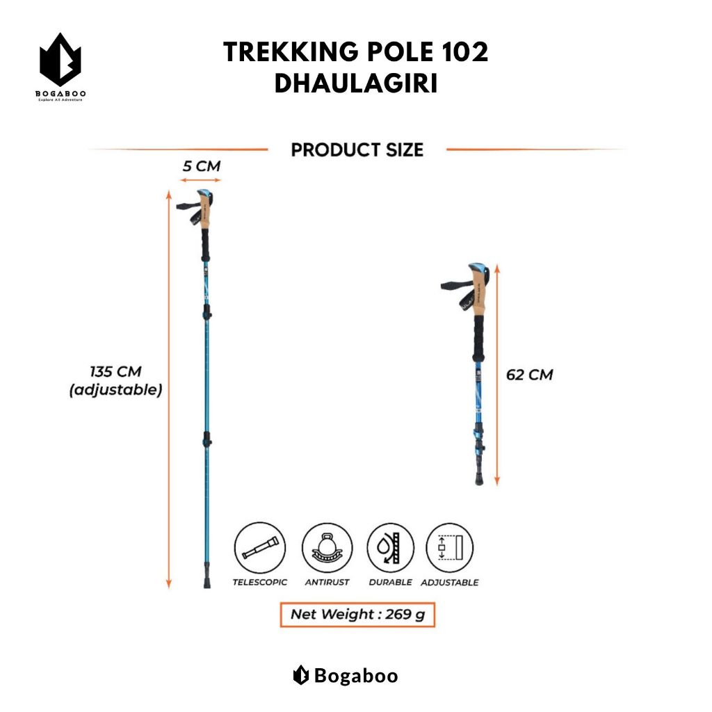 Jual Trekking pole Dhaulagiri Lipat 102 - Tongkat Pendaki - Tongkat ...