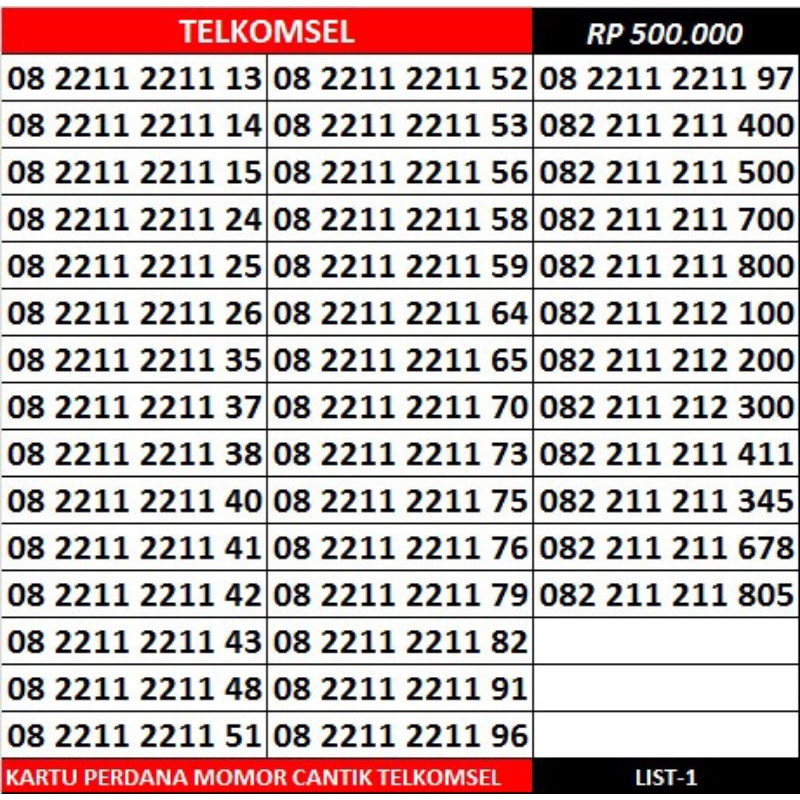 Jual nomor cantik simpati kartu perdana dari telkomsel 4g sport 5g | Shopee Indonesia