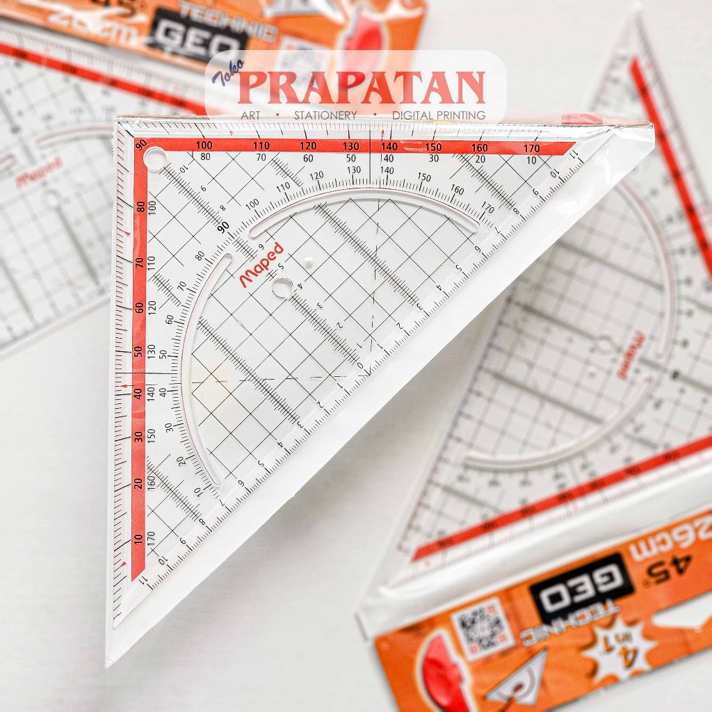 Jual Penggaris Teknik Segitiga Maped Technic Geo | Triangle Ruler ...