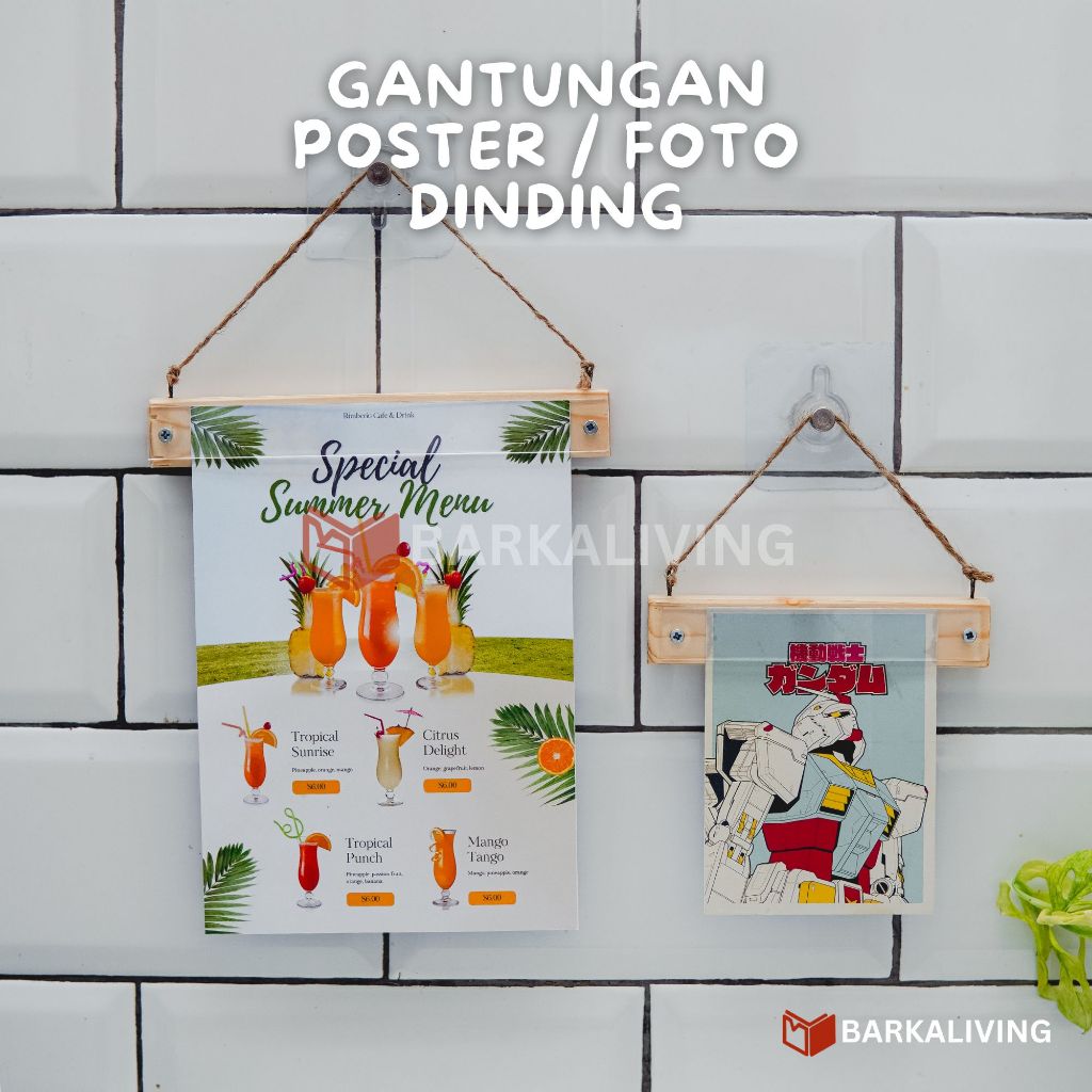 Jual Frame Gantungan Foto Poster Dinding Wooden Wall Photo Hanger ...