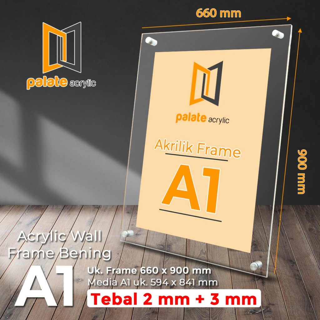Jual AKRILIK FRAME A1 / ACRYLIC FRAME A1 3MM LANDSCAPE / PORTRAIT ...