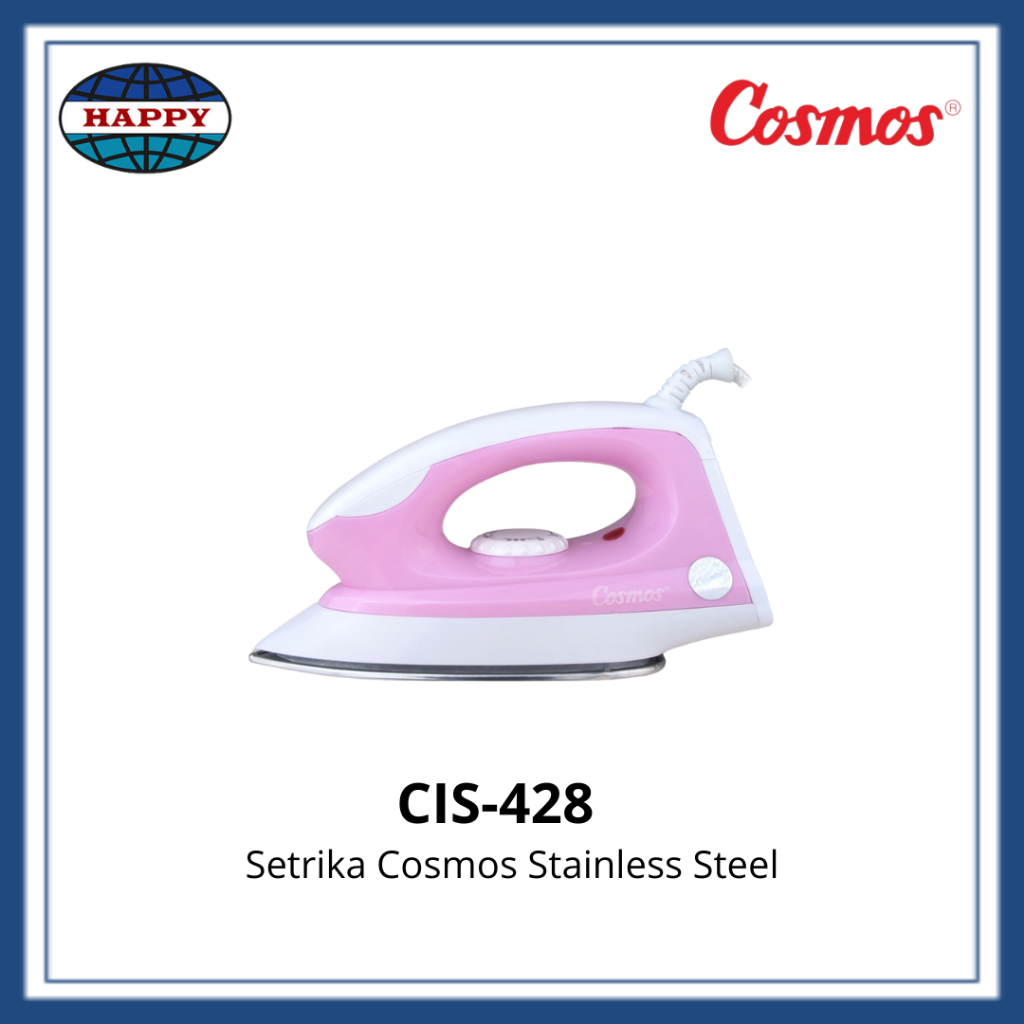 Jual Setrika Cosmos 428 Pink Anti Karat 400W 100% ORI | Shopee Indonesia