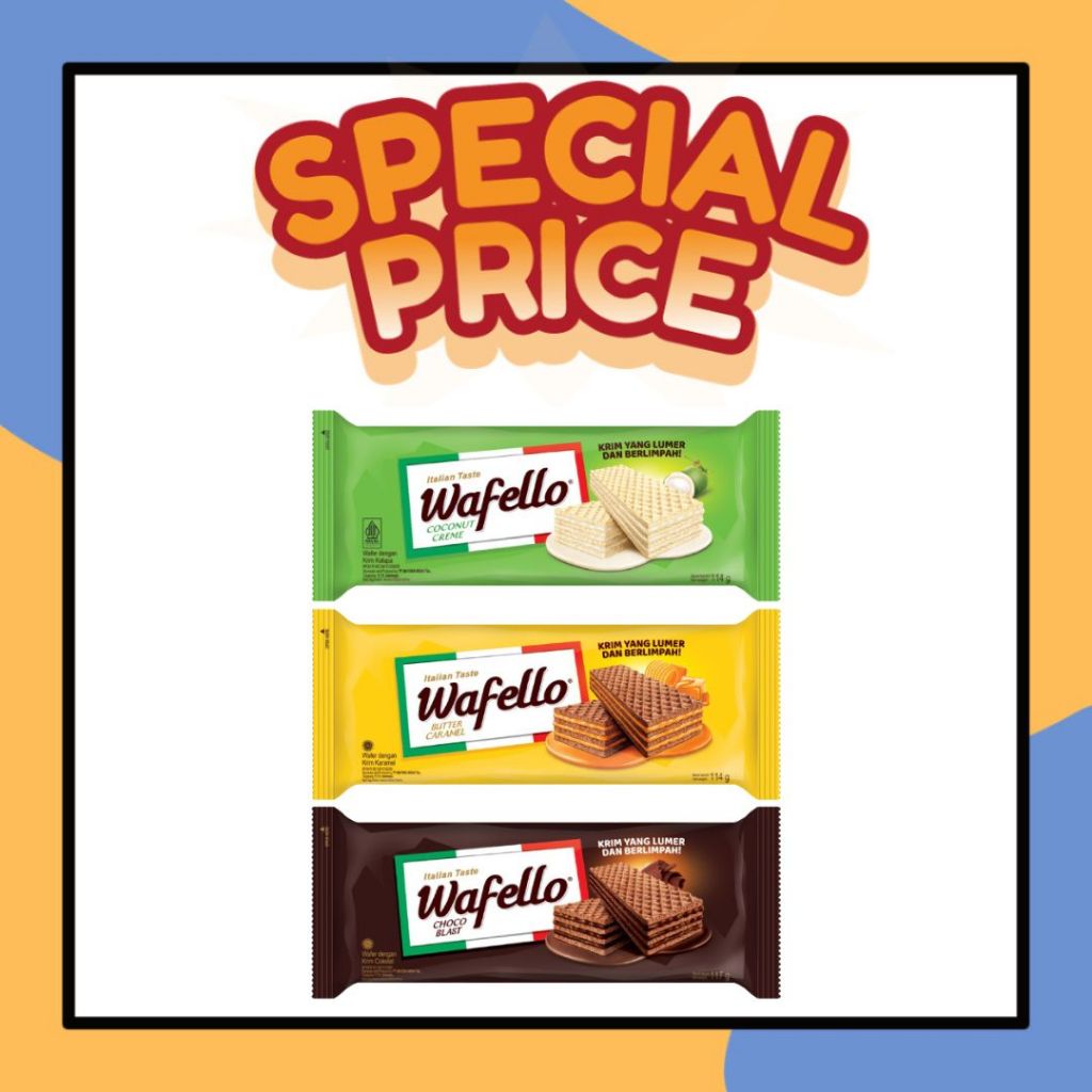 Jual Roma WAFELLO 114gr Wafer Dengan Krim Coklat/Butter Caramel/Kelapa ...