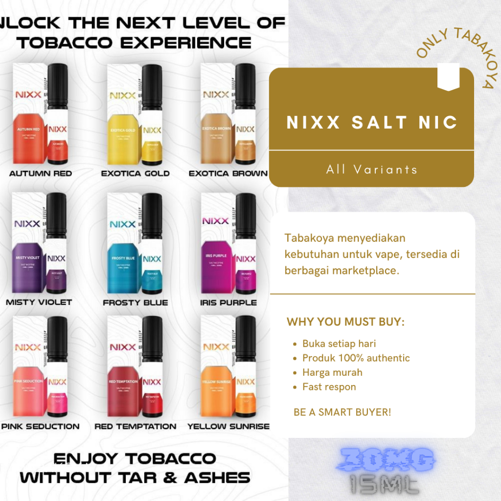 Jual Liquid NIXX All Variants Salt Nic 15ML Saltnic by JVS x Raffi ...