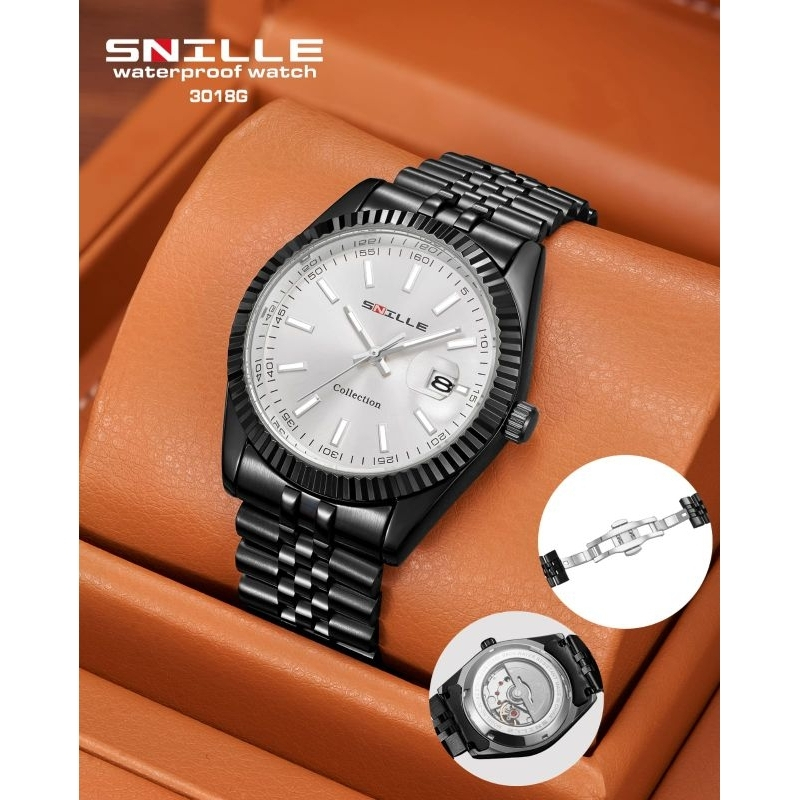 Jual JAM TANGAN ANALOG PRIA SNILLE N3018 ORIGINAL RANTAI STAINLESS ...