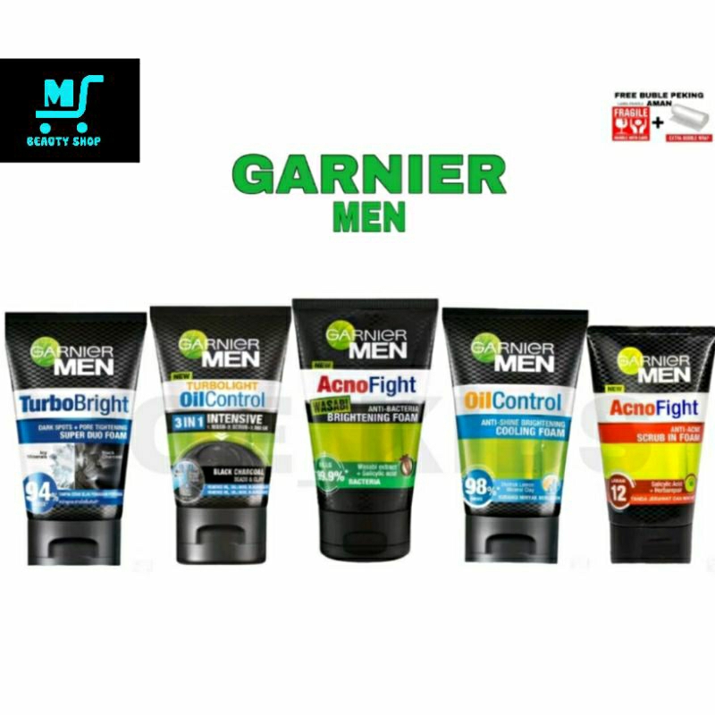Jual GARNIER MEN Facial foam 100 ml Acno Fight / Oil Control 100 ml | Shopee Indonesia