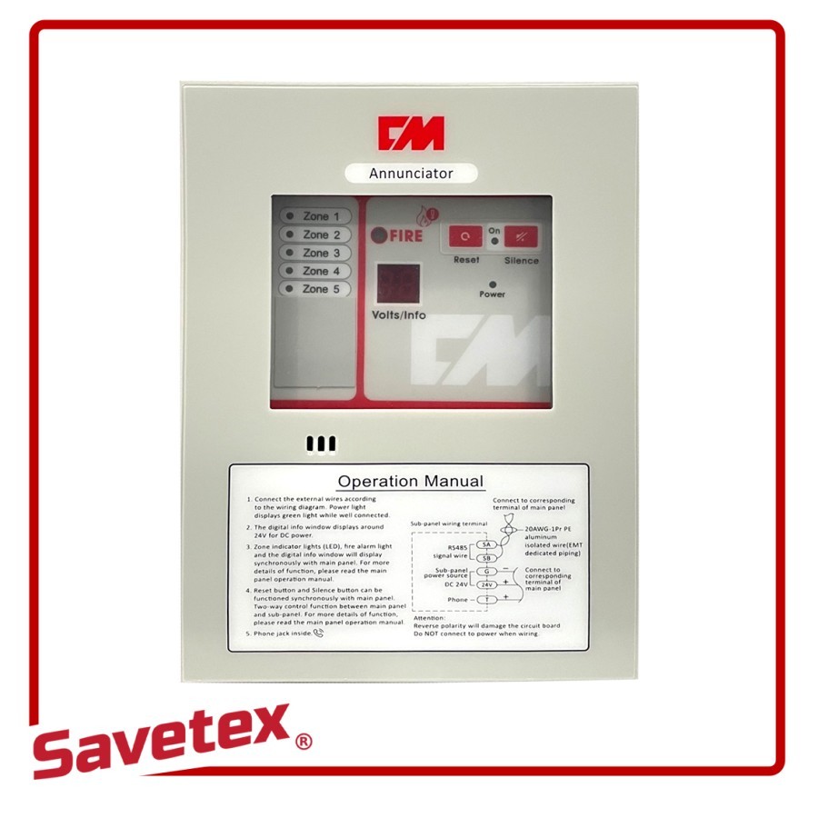 Jual Annunciator Fire Alarm Control Panel 5 Zone Chung Mei / MCFA ...