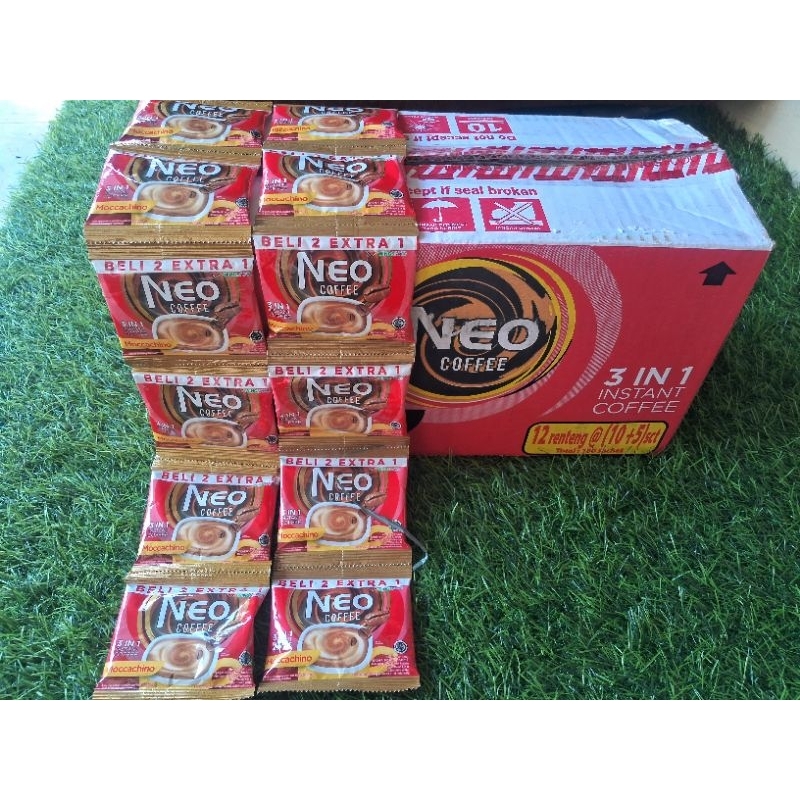 Jual Neo coffee mocachino 1 dus isi 12 renceng (@10 +5 sachet) | Shopee ...