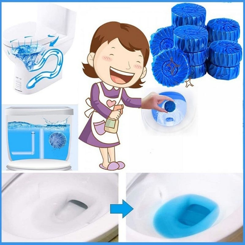 Jual Tablet Biru Pembersih Toilet Kloset Duduk WC Anti Kuman PENYEGAR ...