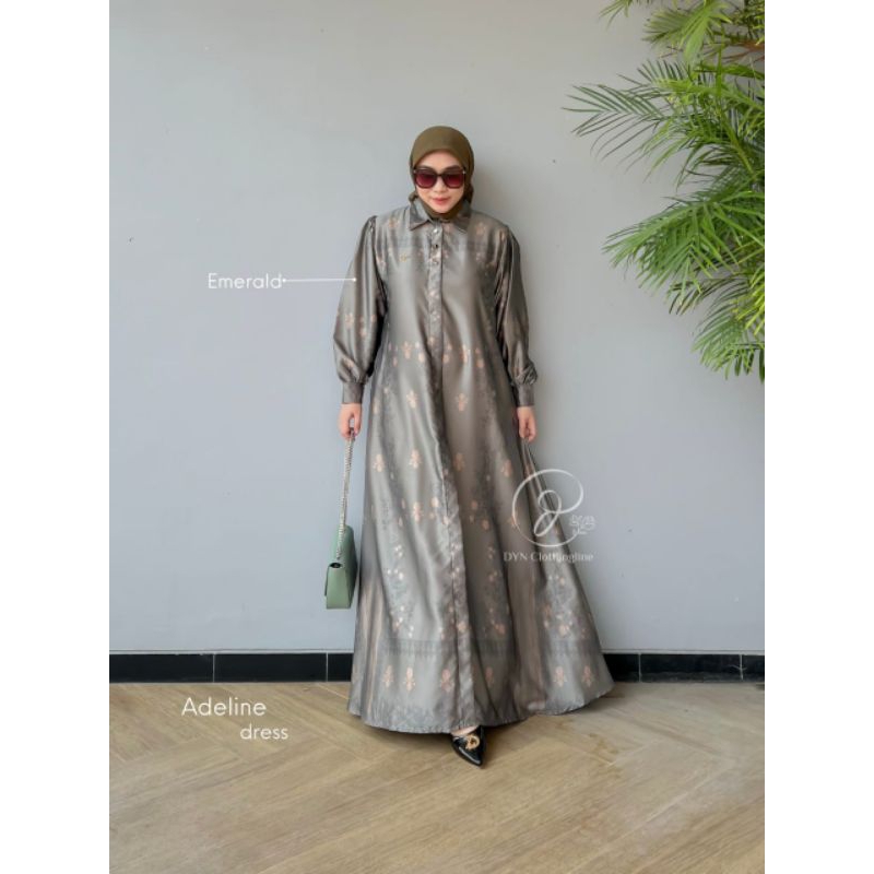 Jual Gamis Dyn Clotingline Bahan Silk Premium - Adeline Dress | Shopee ...