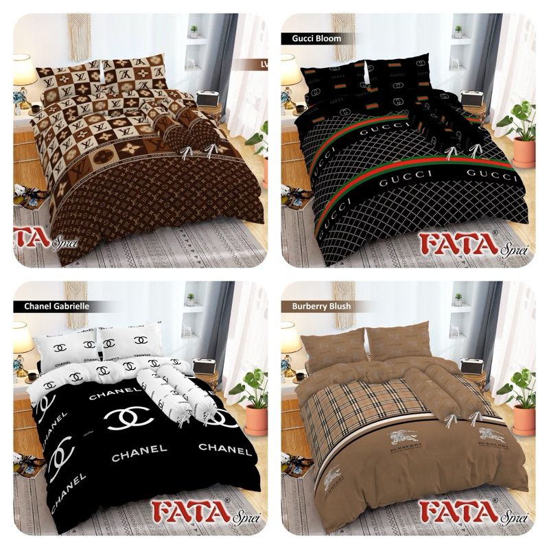 Jual FATA - Bed Cover Set Motif Branded Ukuran King 180x200 / Queen ...