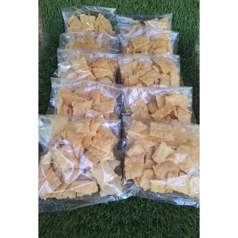 Jual 50 gram krupuk pangsit / krupuk bawang gurih renyah | Shopee Indonesia