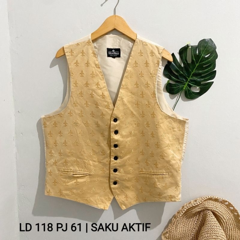 Jual Vest Blazer Motif Vintage / Rompi Blazer Motif Vintage / Tailored ...