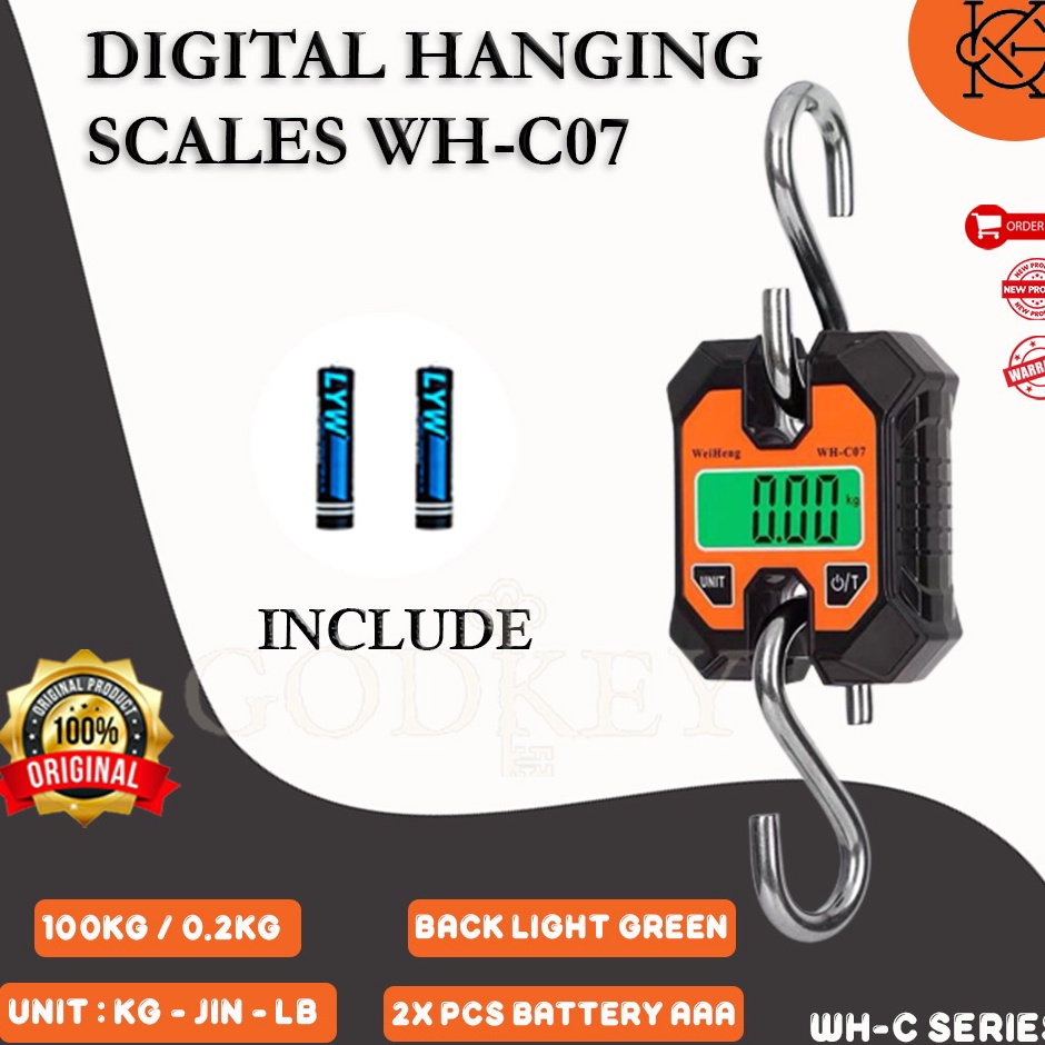 Jual KODE D67N WHC SERIES Timbangan Digital Gantung 1kg 25kg 2kg Free ...