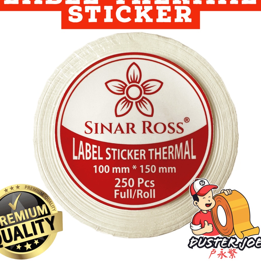 Jual KF7 Sinar Ross Label Kertas Thermal Barcode 1x15 isi 25 LEMBAR PER ...