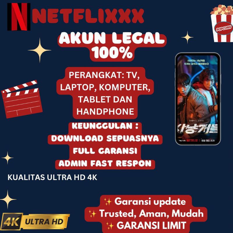 Jual NETFLIXXX PREMIUM 4K UHD BERGARANSI ANTI SCREEN LIMIT | Shopee ...