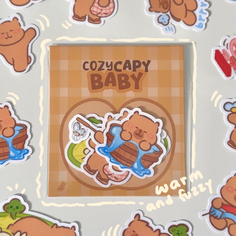 Jual Cozy Capy Baby • STICKER CAPYBARA #WARMANDFUZZY | Shopee Indonesia