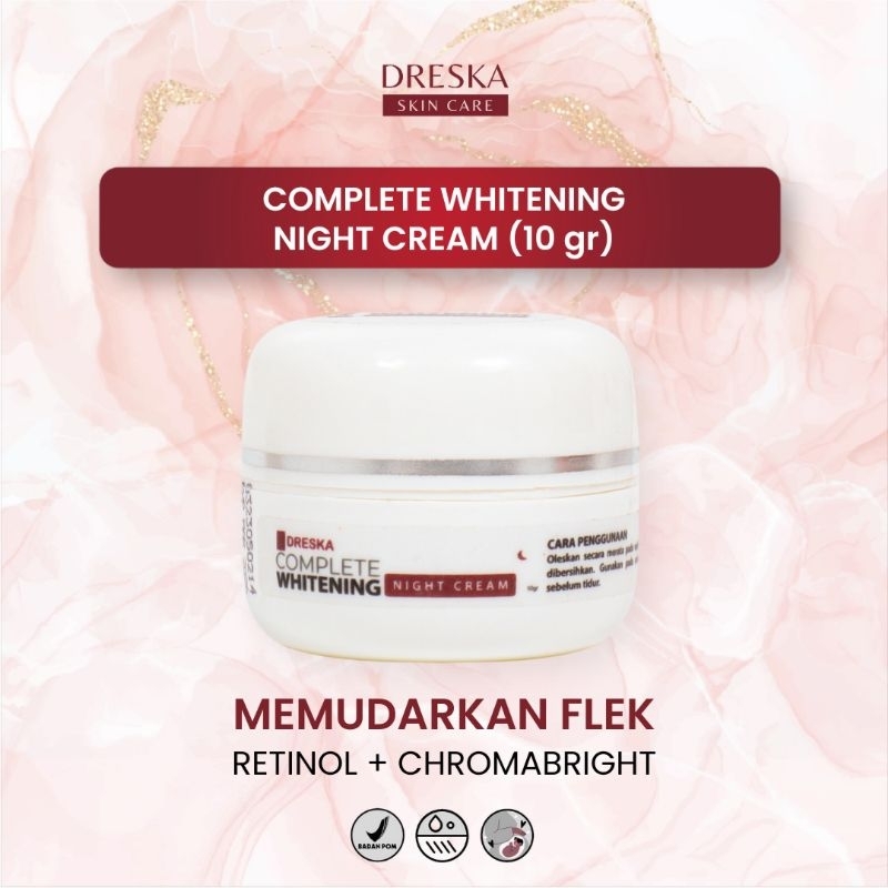 Jual COMPLETE WHITENING NIGHT CREAM DRESKA chromabright antiflek BPOM ...