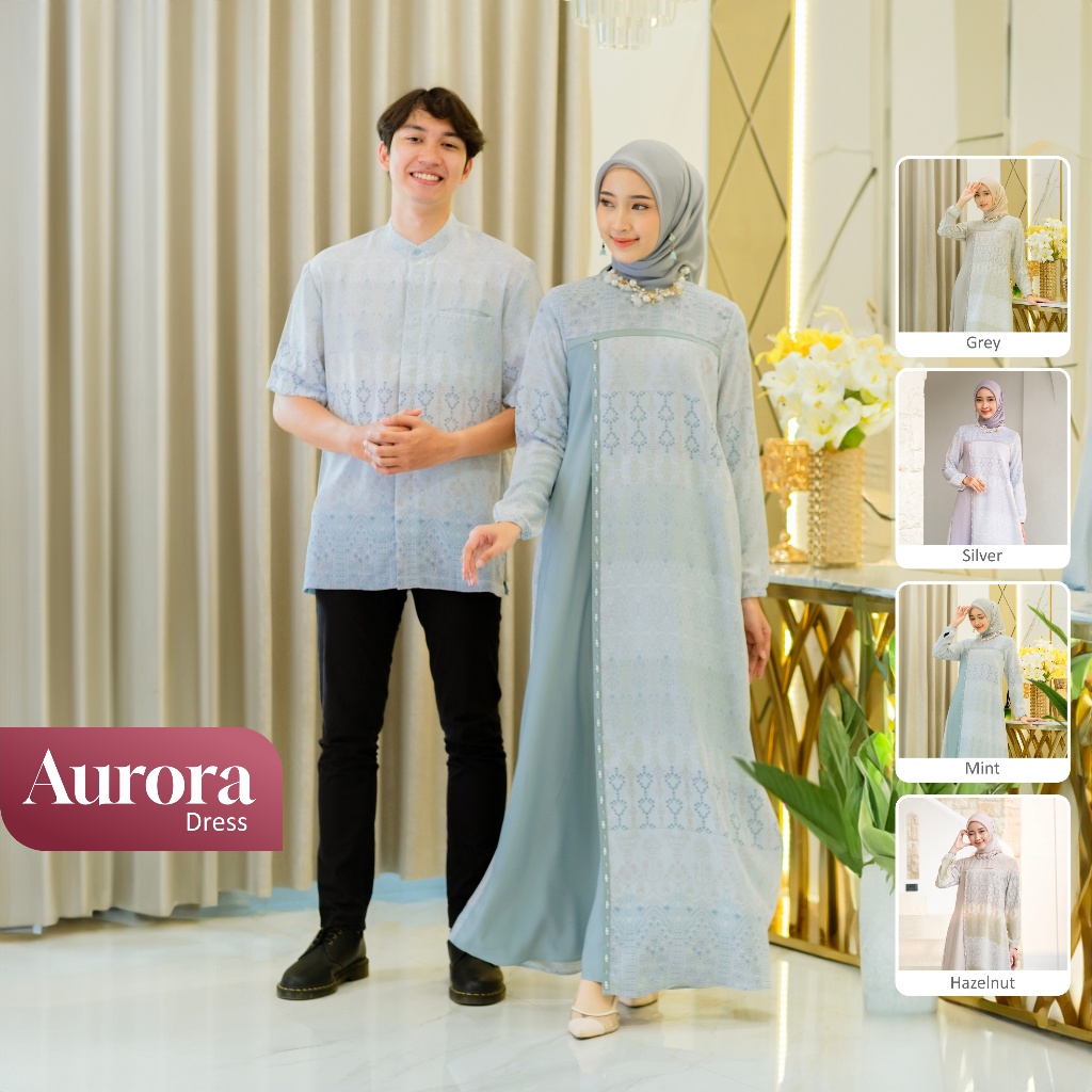Jual Aurora Gamis Payet Couple Premium Special Series (GAMIS SAJA ...