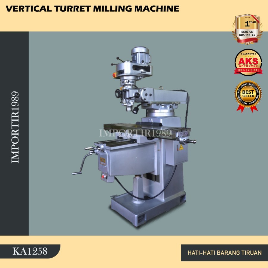 Jual Mesin Milling Vertical Turret Milling Machine 5Hp Importir Type ...