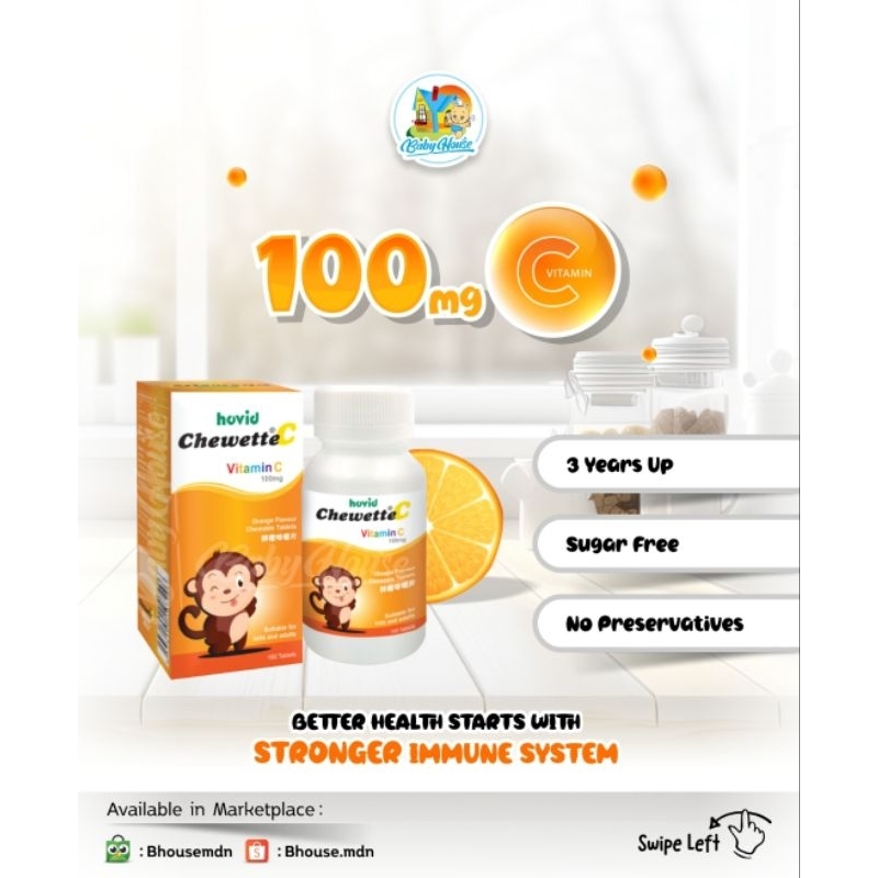 Jual Hovid Chewette Vitamin C 100mg | Vitamin Anak | Hope Children ...