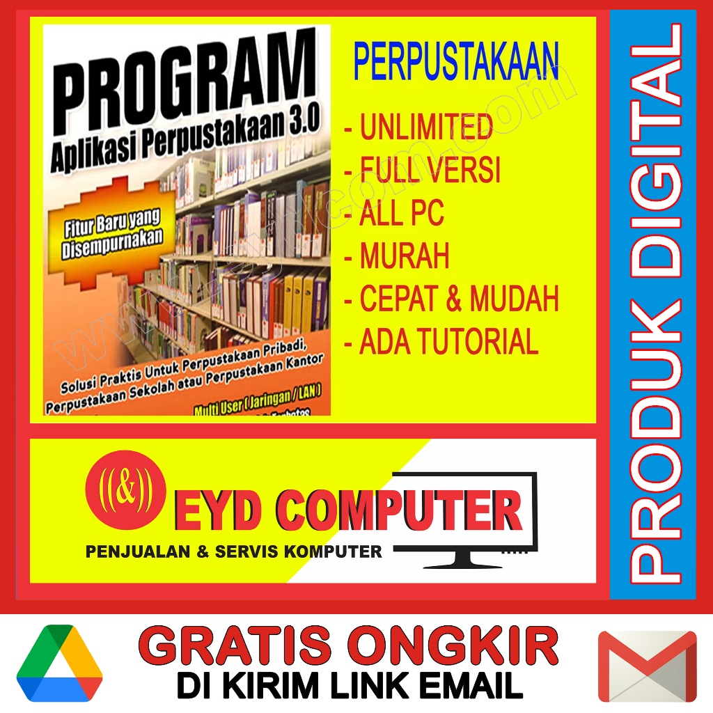 Jual PROGRAM PERPUSTAKAAN ALL PC FULL VERSION BANYAK PC APLIKASI DAFTAR ...