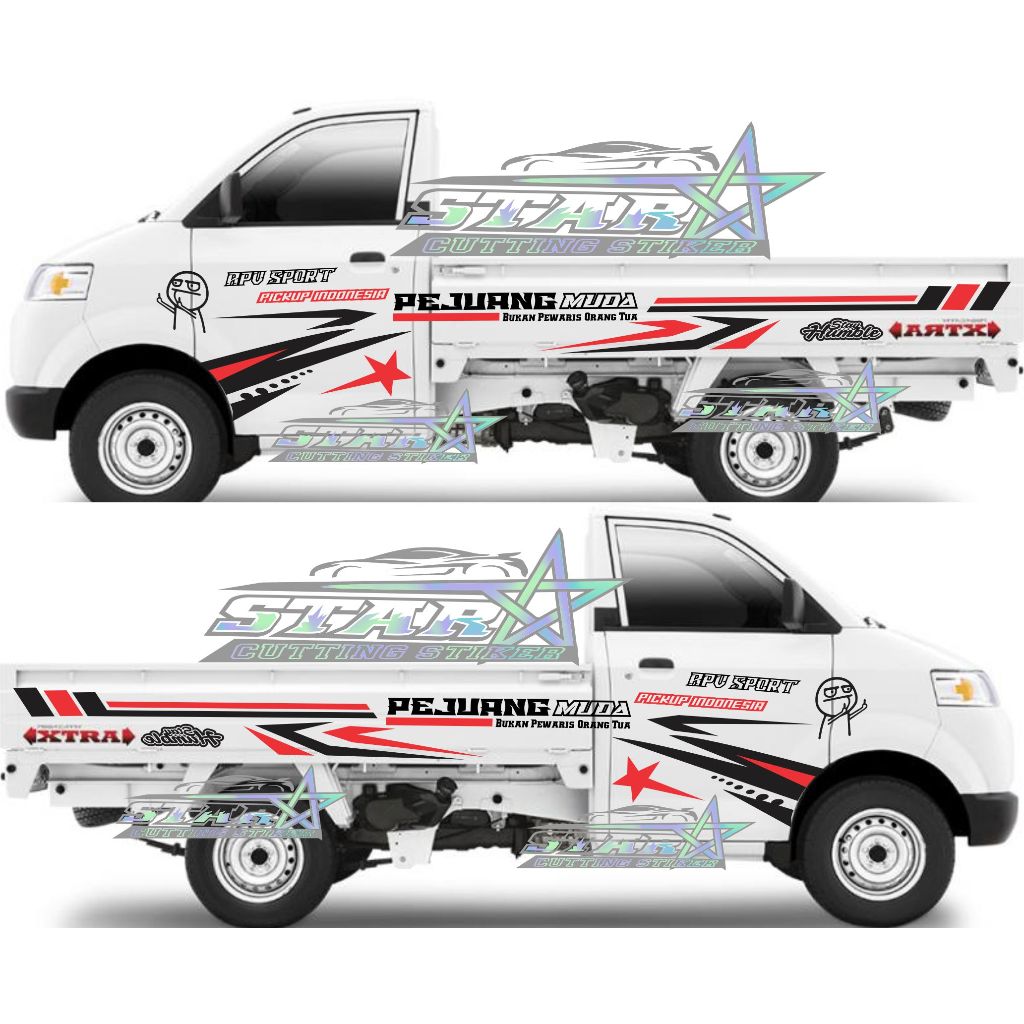 Jual Stiker cutting mobil new carry stiker list body samping mobil ...