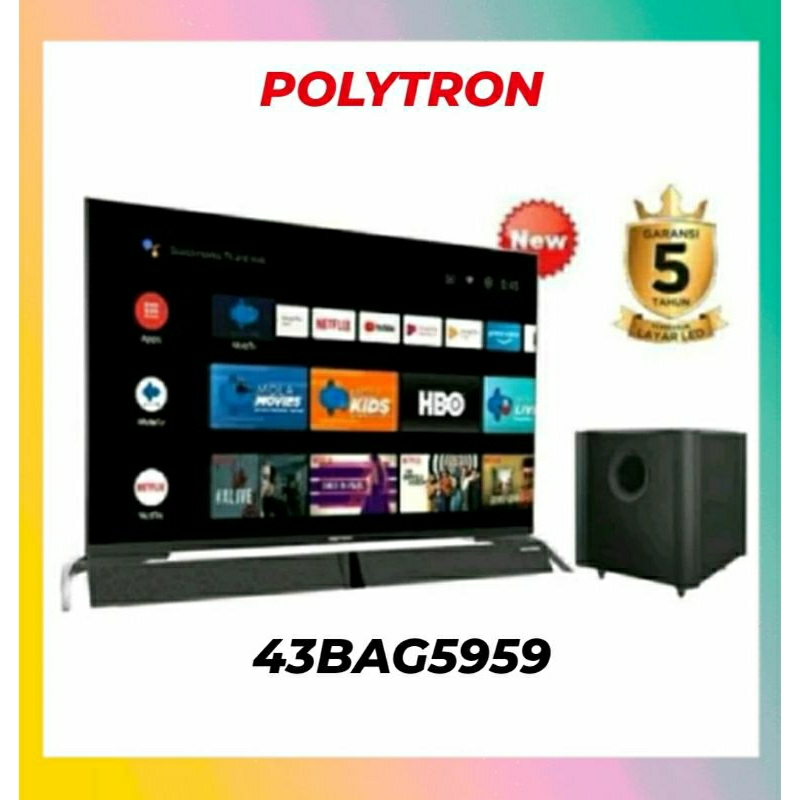 Jual LED POLYTRON 43 INCH 43BAG5959 SOUNDBAR ANDROID/POLYTRON LED 43 INCH PLD 43BAG 5959/LED ...