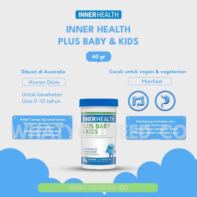 Jual BEST SELLER Inner Health Plus Baby & Kids Probiotic (60G) Powder ...