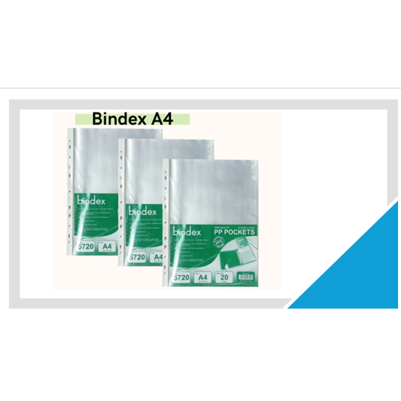 Jual PP Pocket / Plastik Pocket / Sheet Protector Ukuran A4 Merk Bindex ...