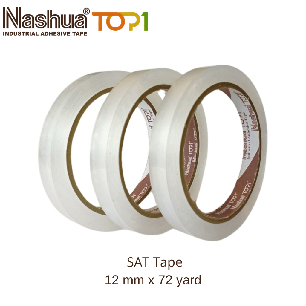 Jual Nashua Top1 SAT Isolasi Tape CLEAR WHITE (Bening) | Shopee Indonesia