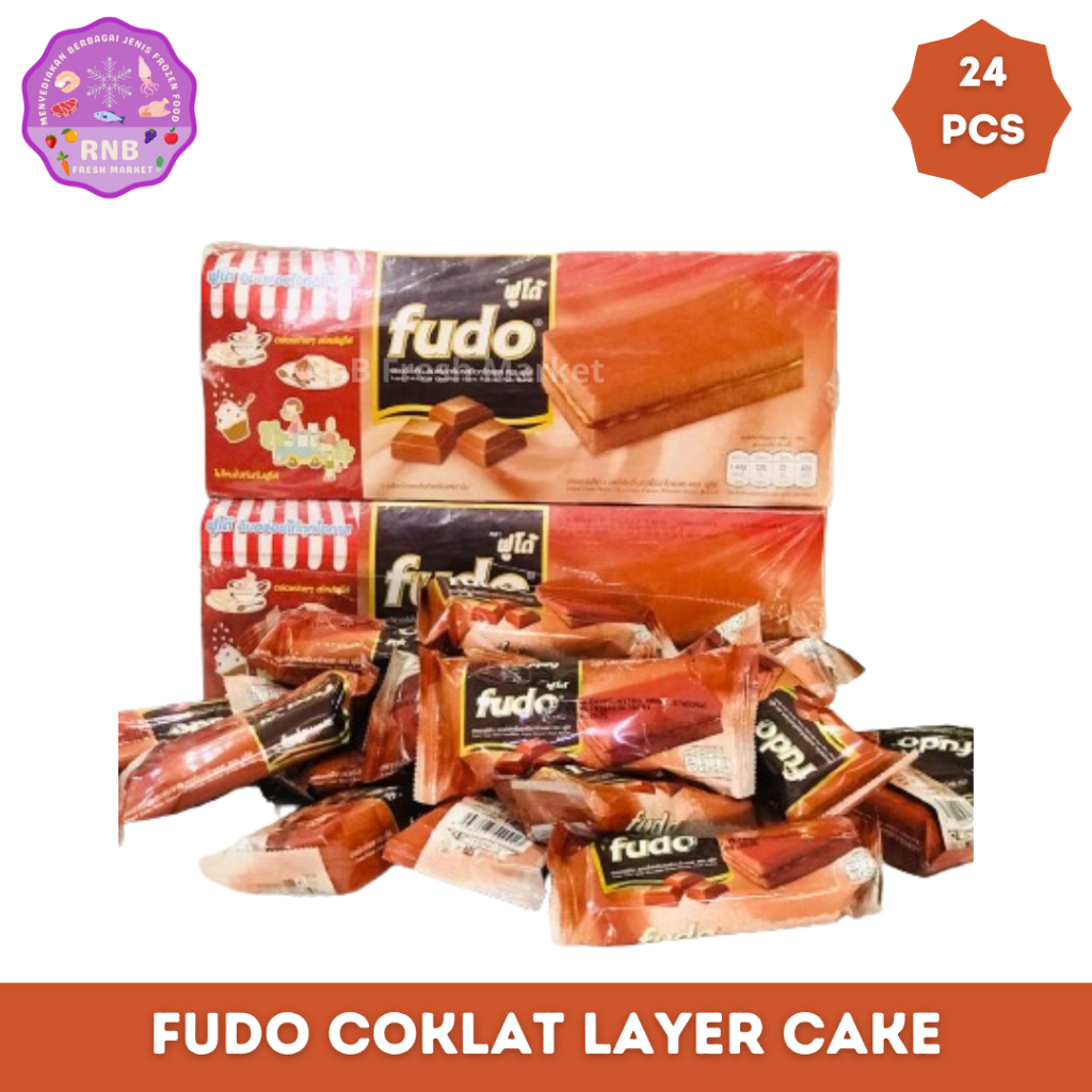 Jual Fudo Layer Cake With Chocolate Cream Netto 14 Gram X 24 Pcs ...