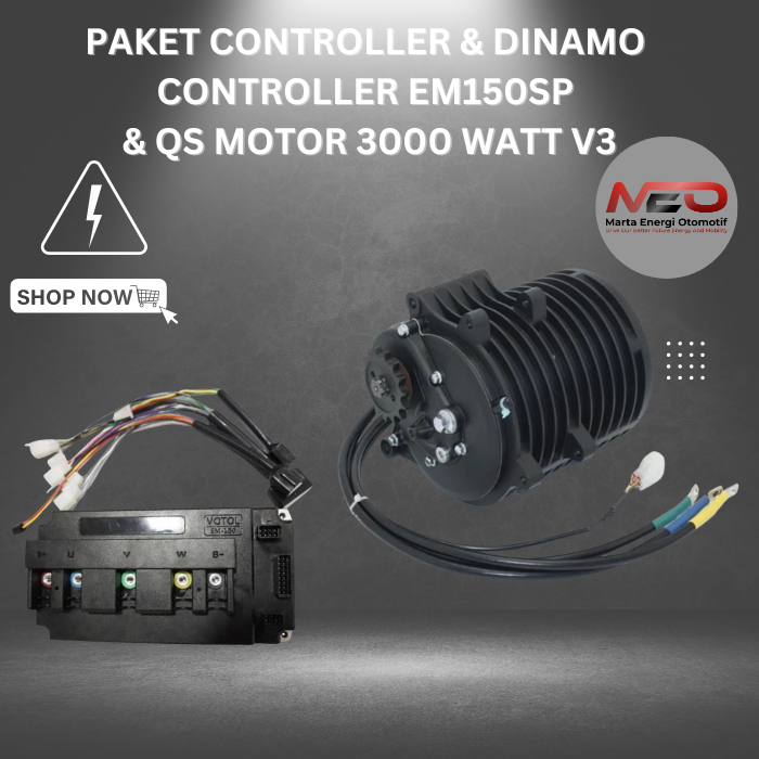 Jual Motor Listrik QS 3000 WATT V3 + CONTROLLER EM150 PAKET HEMAT ...