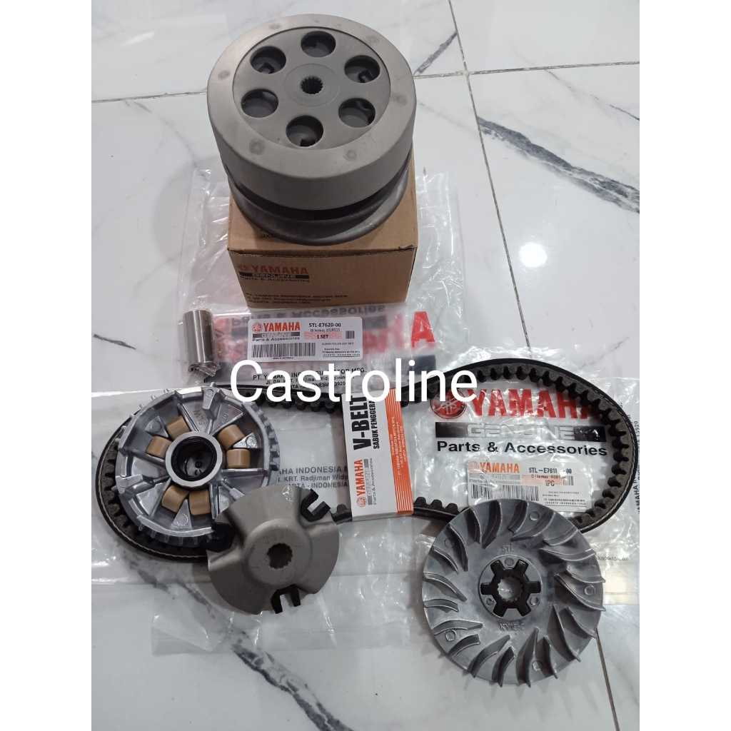 Jual PAKET SET CVT HEMAT LENGKAP KOMPLIT VANBELT VBELT RUMAH ROLER ASSY KIPAS PULLY ASSY YAMAHA ...