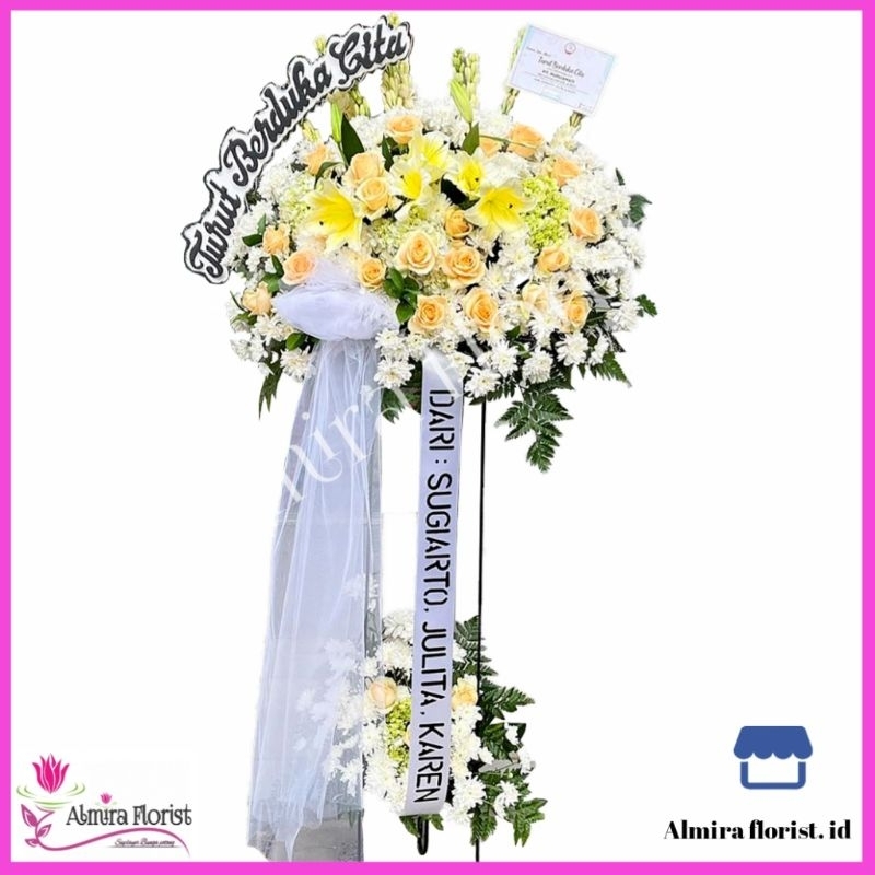Jual karangan bunga standing fresh bunga asli | Shopee Indonesia