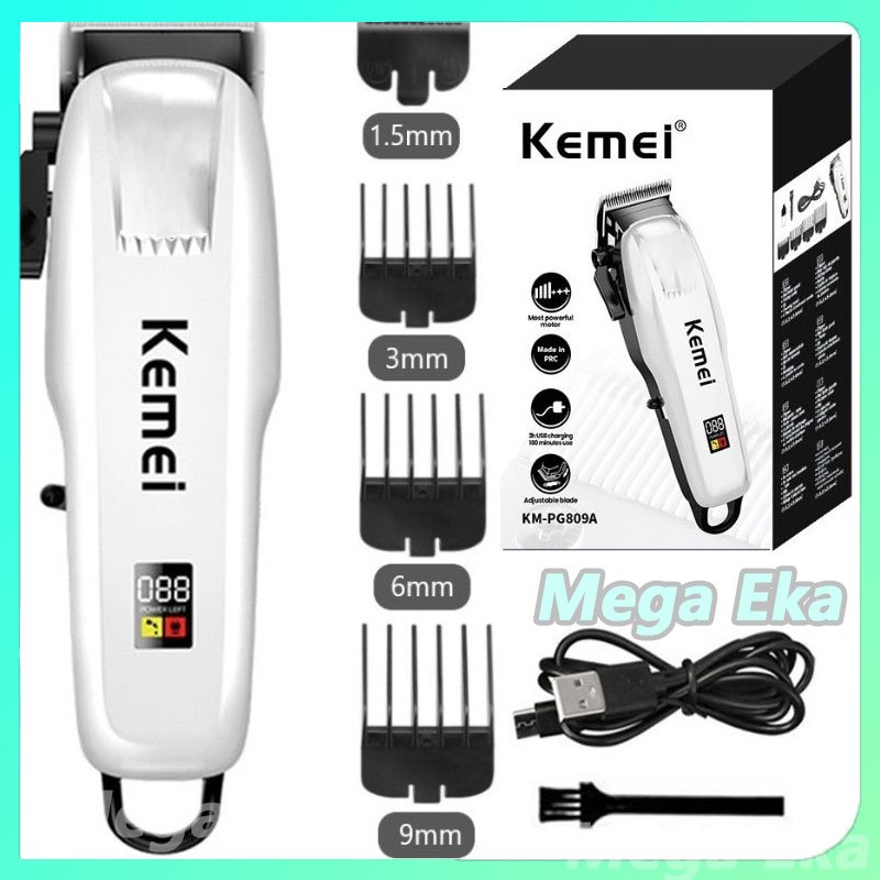 Jual Kemei KM-809A hair clipper mesin cukur isi ulang alat cukur rambut elektrik Kemei KM-809A ...