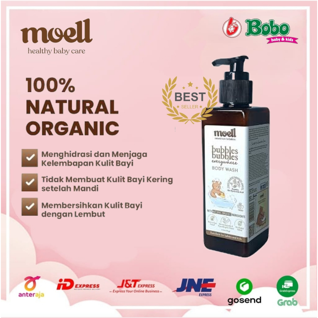 Jual Moell Body Wash 185ml - Tanpa SLS - Bubbles Everywhere Body Wash ...