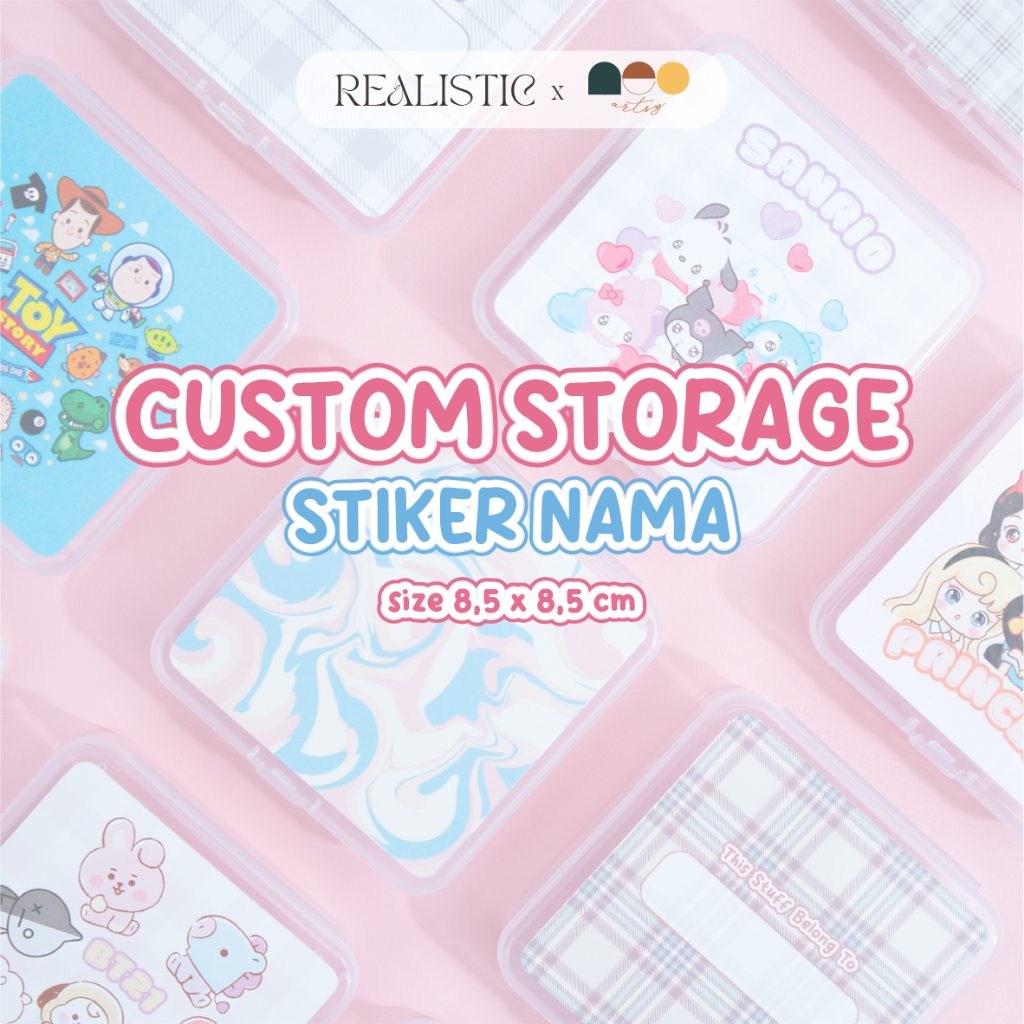 Jual Custom Storage Sticker Nama Pelajaran / Tempat / Kotak Penyimpanan ...