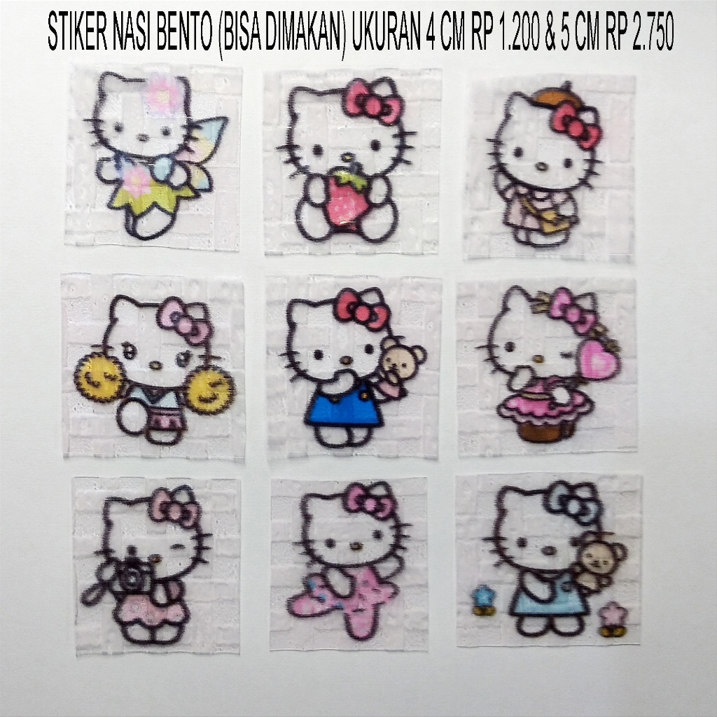 Jual Edible Stiker Makanan Rice Paper Stiker Bento Stiker Nasi Edible ...